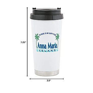 CafePress Anna Maria Island Happy Place Stainless Steel Trav 20 oz. Insulated Stainless Steel Coffee Tumbler
