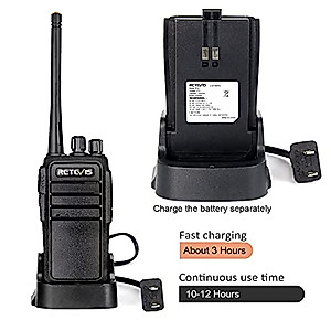 Case of 5,Retevis RT21 Walkie Talkies for Adults Long Range, Handfree Rugged Two Way Radio with Earpiece for Commercial Construction Warehouse Security 2 Way Radios