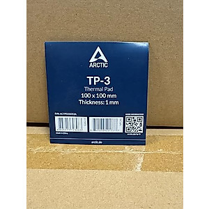 ARCTIC TP-3: Premium Performance Thermal Pad, 100 x 100 x 1.0 mm (Stackable to 2.0 mm Without Performance Loss), 1 Piece - High Performance, Particularly Soft, Ideal Gap Filler, Bridging Gaps