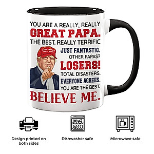 Viberty Papa Mug 11 Oz - Gifts for Papa - Funny Papa Gifts from Grandkids, Grandchildren - Christmas, Birthday, Father's Day Gifts for Papa - Papa Coffee Cup