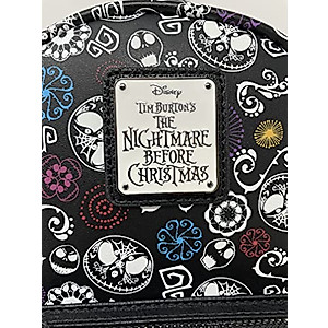 Loungefly Disney NBC Sugar Skull Jack Skellington Glow in the Dark AOP