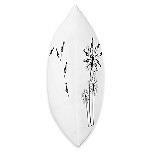 Funny Zoo Keeper Gift for Giraffe Lover Animal Flower Plant-Dandelion Giraffe Throw Pillow, 16x16, Multicolor