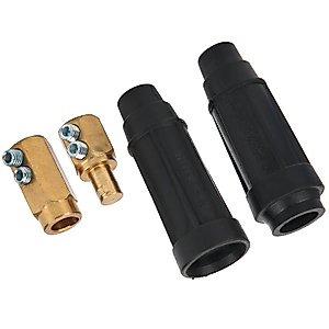 1 Set Welding Cable Connector, 250A Dinse35 Quick Disconnects, Welder Wire Extension Plug Socket for 25-35mm² (2-3AWG) Cable