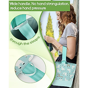 Katech Upgrade Knitting Tote Bag, Portable Knit Wrist Bag for Yarn Holding, Lightweight Travel Wrist Bag for Knitting Yarn Storage Bag Organizer Yarn Holder Bag on The Go Green