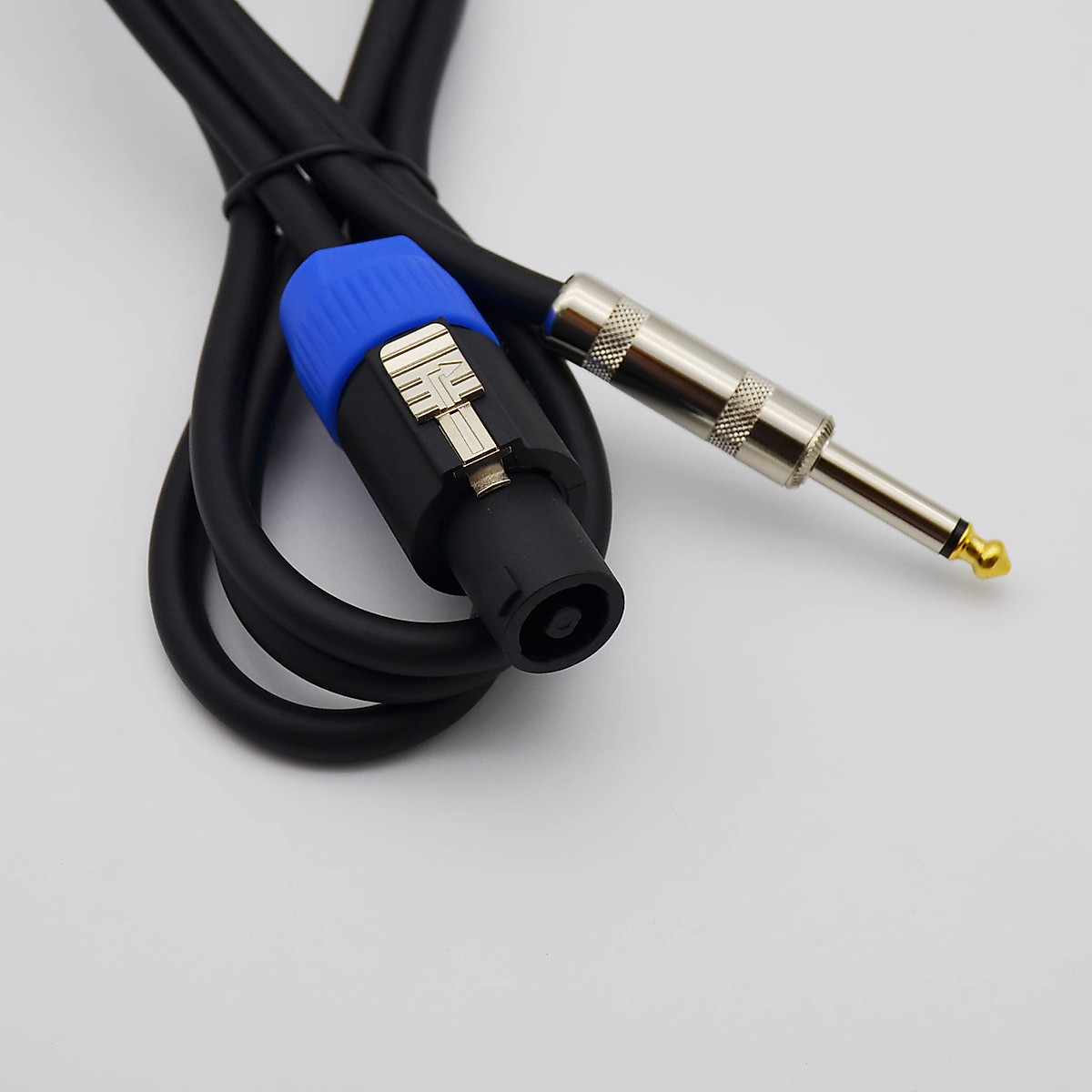 SbE-rsyun 10 ft Speaker Cable 12 Gauge Wire 2 Conductor Speakon with Twist Lock to 1 4 Inch TS Male Compatible with PA DJ Home Audio