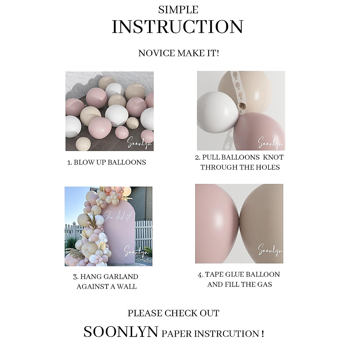 Soonlyn Pink Balloon Arch Kit, 13ft Thicken Dusty Pink Boho Neutral Theme for Coquette Birthday Party Baby Shower Bridal Shower