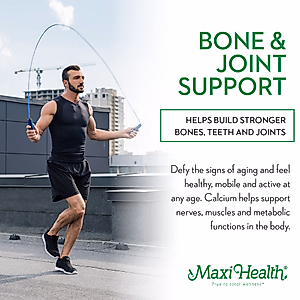 Maxi Health Calcium Magnesium Supplement with Vitamin D3 and Boron - Kosher Bone Health & Nighttime Formula, Calcium Citrate CalMag & Vitamin D (180 Tablets)