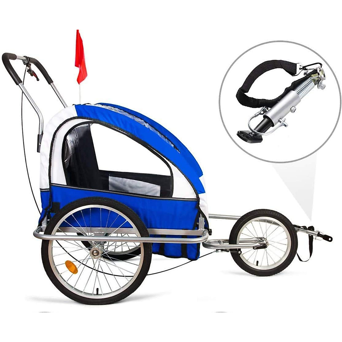 JAOK Universal Bicycle Trailer Hitch，Bike Trailer Coupler Attachment Hitch Quick Release Steel Linker Connector for Child Pet Cargo Bike Trailers