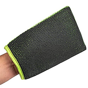 ExoForma Clay Mitt for Auto Care - Medium Grade Premium Car Wash Mitt for Ultra Smooth Finish - Fast & Easy Surface Decontamination & Polish Prep - Reusable Microfiber