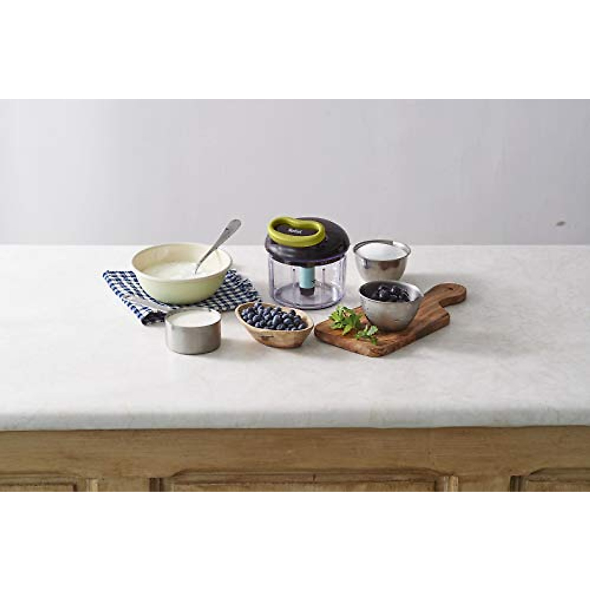 Tefal K13210 Black, Green, Transparent Manual Food Chopper (Black, Green, Transparent, Stainless Steel, 0.9 L, China, 850 g, 140 mm)