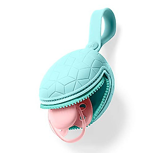 Skip Hop Silicone Pacifier Holder, Grab & Go, Light Teal