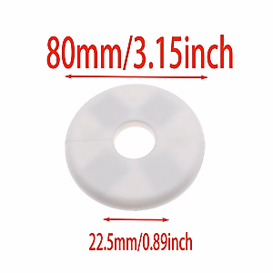 GWYAN 2 Pack Wall Split Flange ABS Round Escutcheon Plate for 0.86"/ 22mm Diameter Pipe Faucet Decoration Accessories (White)