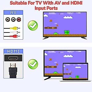 Retro Game Console, Mini Classic Game System with 2 Classic Wireless Controllers and Built-in 620 Games, RCA Output and HDMI HD Output Plug & Play Childhood Mini Classic Console, Birthday Gifts.