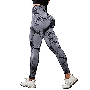 OVESPORT 3 Pack Tie Dye Seamless High Waisted Workout Leggings for Women Scrunch Butt Lifting Yoga Gym Athletic Pants