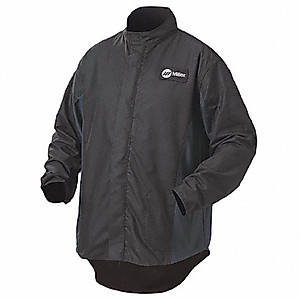 Welding Jacket, XL, 30", Black/Navy