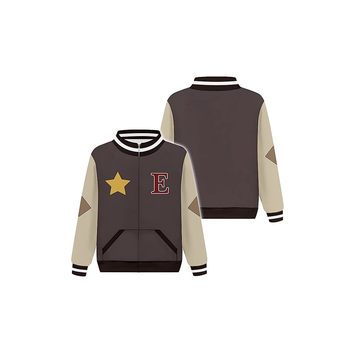 Finbald Kids Cosplay Costume Hoodie Pullover Jacket Sweatshirt Coat for Child Boys Girls Brown