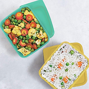 Tupperware 11155971 Plastic Refrigerator Container - 500ml, 6 Pcs, Green, Purple, Pink, Blue, Yellow