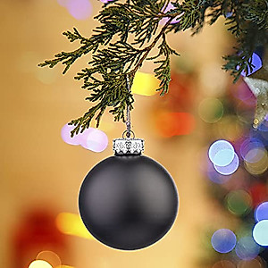 10PCS 2.64"(67mm) Christmas Ball Ornaments for Christmas Decorations, Glass Ball Present for Xmas Trees,Festival, Home Party and Wedding Party, Xmas Tree Decorations Set(Black)