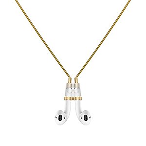 Lawonda AirPod Carrying Straps, Gifts for Mom, Magnetic Wireless Bluetooth AirPods Holder Anti-Lost Neck Connector Strap Holder Stainless Steel Necklace Chain String for Airpods 1/2 Pro 2 Gold