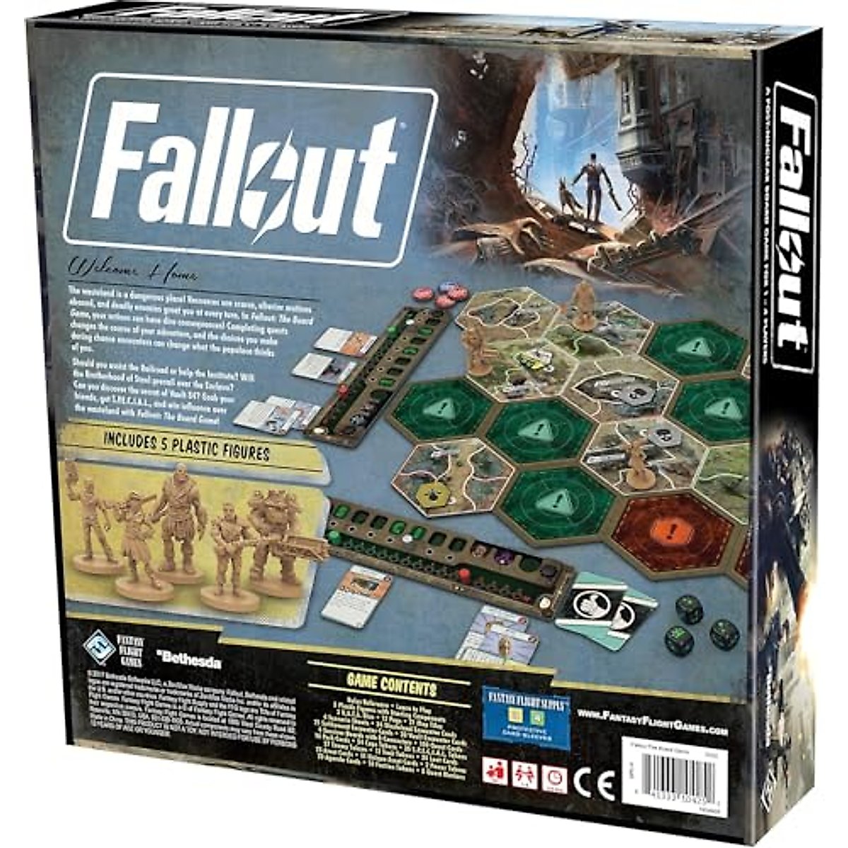 Fallout The Board Game (Base) | Strategy | Apocalyptic Adventure Game for Adults and Teens | Ages 14 and up | 1 to 4 Players | Average Playtime 2-3 Hours | Made by Fantasy Flight Games