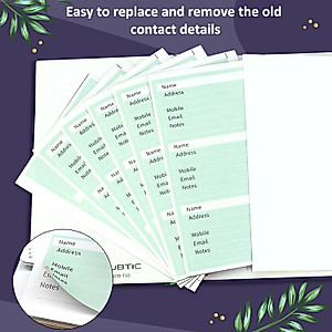 JUBTIC Hardcover Address Book with Alphabetical Tabs, Spiral Bound Address Book with Refillable Pages Medium Telephone book incl. Address, Password, Contact, Tel, Email, Important Date for Home Office