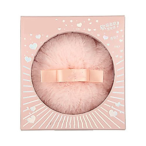 Eugeneq Highlighter with Cute Peach Shaped Plush Puff Body Face Highlighting Powder Multi-Use Cosmetic-High-gloss Beauty Powder with Glitter