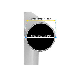 GoodsZone Canopy Fittings Kit 1 3/8" Slant Roof Carport Gazebo Slope Lean to Shed Greenhouse Frame Connectors, Full Set for 6, 8, 10 Legs, Choose Size (for 8 Legs)