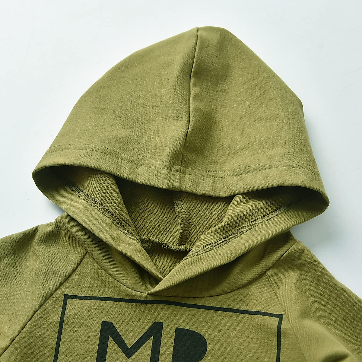 Eghunooy Toddler Infant Baby Boy Clothes Mr. Steal Your Girl Printed Hoodie Tops Sweatsuit Camouflage Pants Outfit Set (3-6 Months)