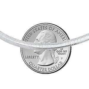 Savlano 925 Sterling Silver 3MM Italian Solid Flat Omega Chain Necklace for Women - Made in Italy Comes With a Gift Box (16)