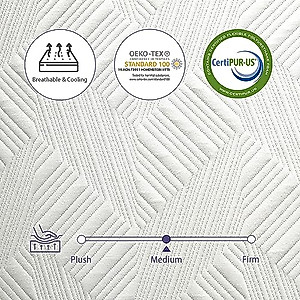 BDEUS Queen Mattress,12 inch Gel Memory Foam Queen Size Mattress for Cool Sleep & Pressure Relief, Medium Firm Bed Mattresses, Bliss