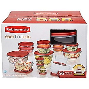 Rubbermaid Easy find Lids Storage Containers Assortment 56 count