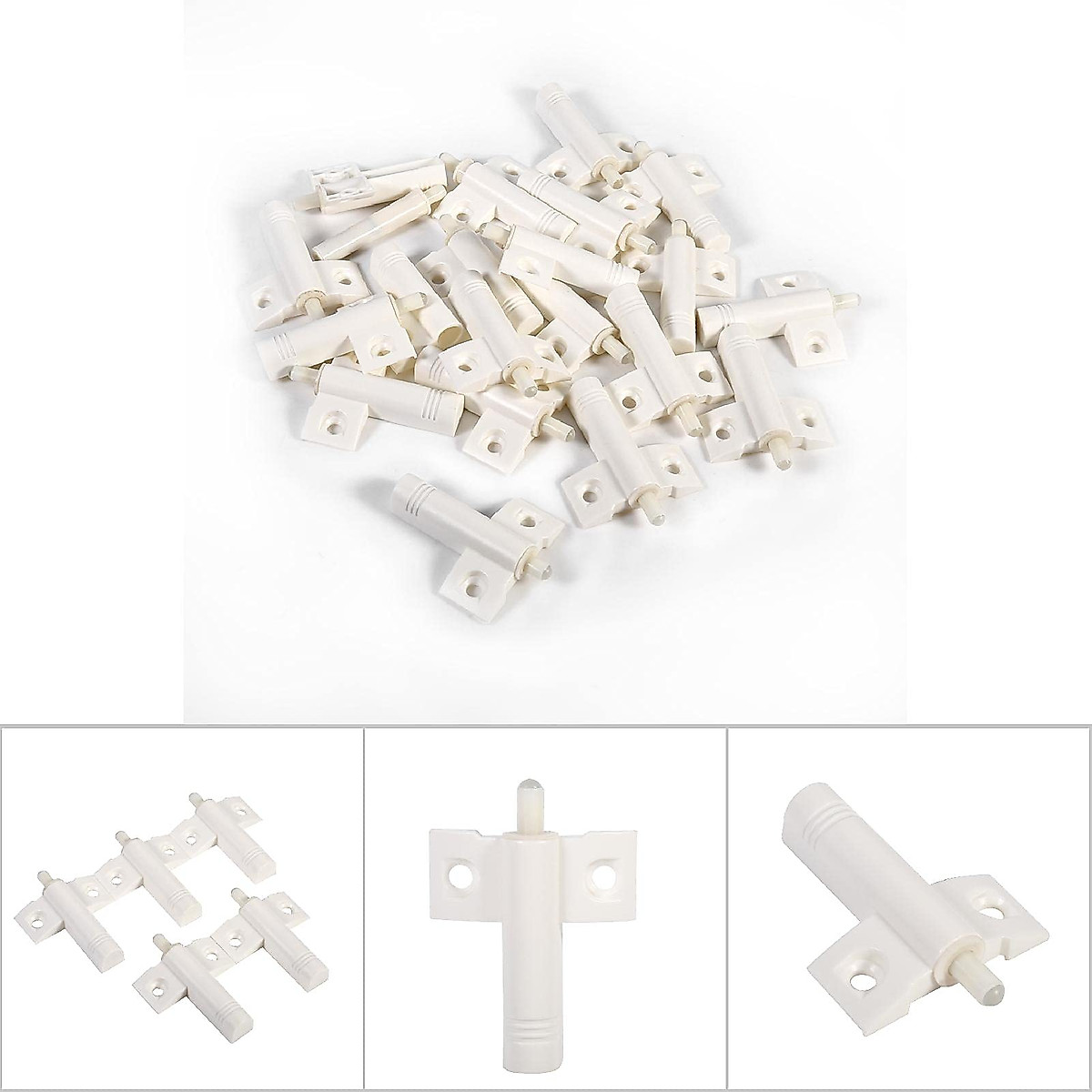 20Pcs/Lot Plastic Damper Buffer Door Stop Drawer Soft Quiet Close Closer Damper Buffers for Kitchen Cabinet Door(white)