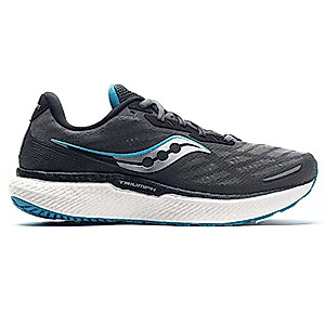 Saucony Men's Triumph 19 Running Shoe, Shadow/Topaz, 12