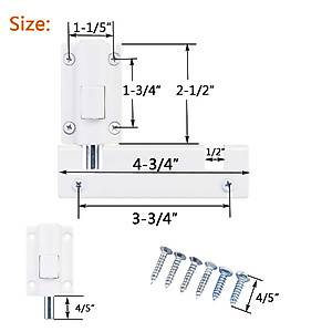 HauSun Patio Sliding Door Security Foot Lock Kick Lock, Fits on Top Rail-Childproof Patio Door Guardian-or Bottom Rail-Foot Operated-Keep Your Family Safe and Secure(1 Pack,White)