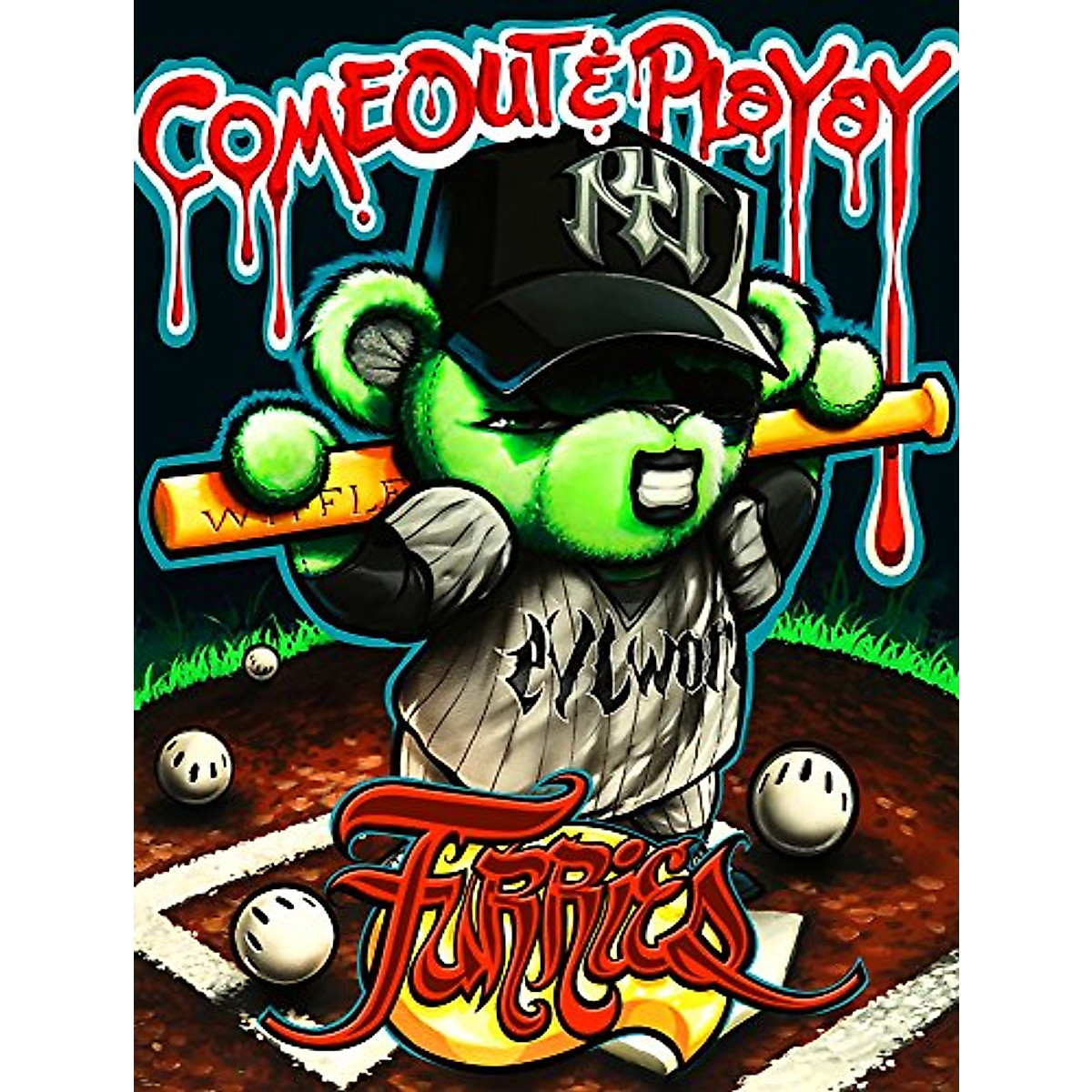 Baseball Furries by Erni Vales of EVLworld Print Edition