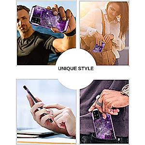 BENTOBEN Galaxy A51 4G Case (NOT Fit 5G Version), Slim Glow in The Dark Shockproof Protective Dual Layer Hybrid Hard PC Soft TPU Bumper Nebula Space Design Phone Case for Samsung Galaxy A51 4G, Purple