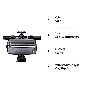 Rhinowalk Bike Bag Waterproof Bike Handlebar Bag,Bike Basket Bicycle Front Bag Shoulder Bag Waist Bag for Sport Bicycle Professional Cycling Accessories-Gray