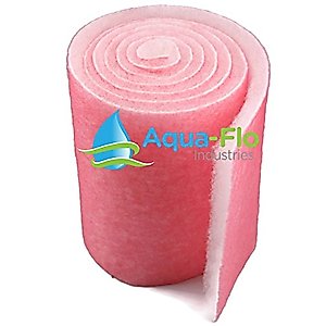 Aqua-Flo Pond & Aquarium Filter Media, 12" x 120" (10 Feet) Long x 1" Thick (Pink/White)