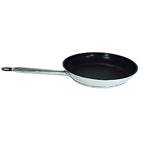 Update International (SFC-14) 14" Induction Ready Excalibur-Coated S/S Fry Pan w/Helper Handle,Silver