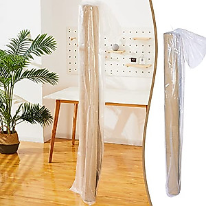 Gersoniel Carpet Storage Bags Jumbo Rug Storage Bag Large Clear Plastic Bag for Carpet with Nylon Cable Zip Ties for Indoor Outdoor Carpet Moving or Storage (2 Pieces, Fit 10 x 14 Feet), Grey