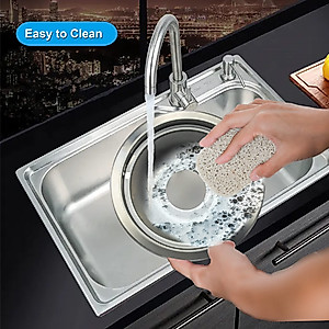 Drip Pan Electric Stove Burner Covers for Whirlpool W10278125 W10196405 W10196406, 4 Pack (3) 6" & (1) 8"