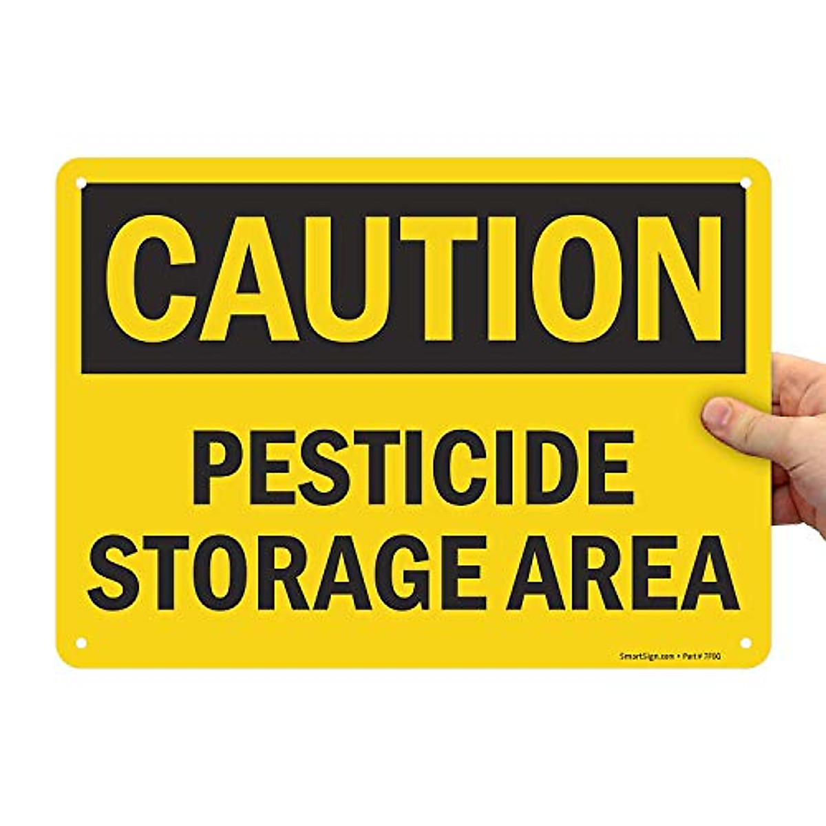 SmartSign - S-2858-Pl-14 "Caution - Pesticide Storage Area" Sign | 10" x 14" Plastic