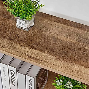 BON AUGURE Industrial 4 Tier Bookshelf, Modern Open Etagere Bookcase, Heavy Duty Book Shelves, Wood Metal Shelving Unit for Living Room, Bedroom and Office (Vintage Oak)