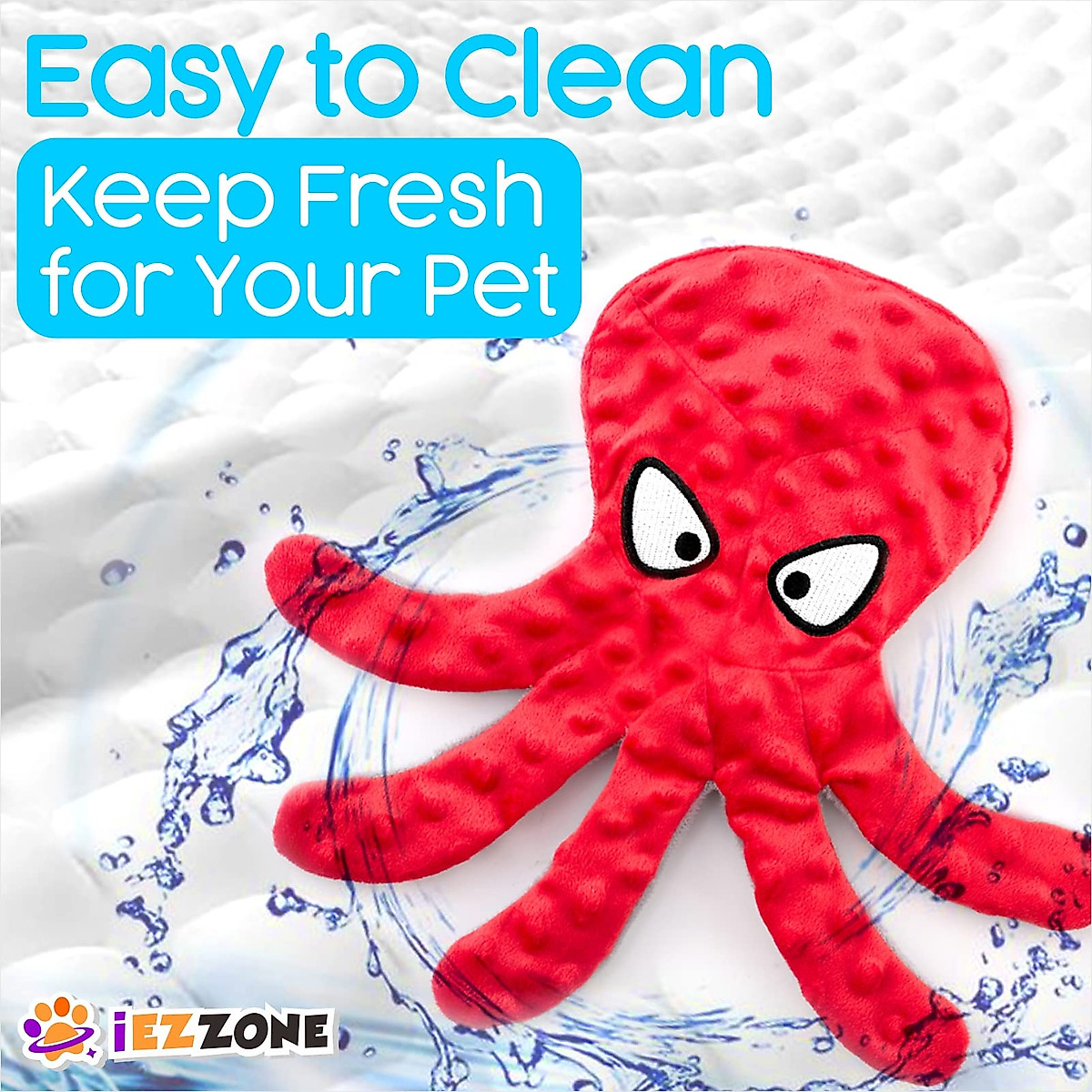 iEZZONE No Stuffing Dog Toys, Crinkle Dogs Toys Squeaky Dog Toys Cute Animal Plush Toys Teething Chew Toys for Puppy Small Medium Large Dog Toys Bulk 2.0