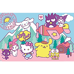 Trends International Hello Kitty and Friends - Happiness Overload Wall Poster, Bedroom