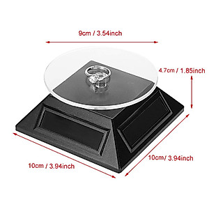 Antilog Jewelry Display Stand, Solar Showcase 360 Degrees Turntable Rotating Watch Phone Jewelry Organizer Display Stand(Black)
