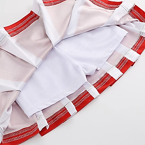 Colorful House Cheerleader Costume for Girls Cheerleader Uniform Outfit Child Cute Cheerleading Outfit for Halloween (3-4 Years, Red)