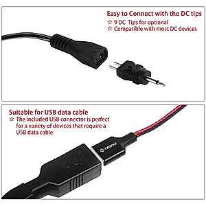 SoulBay 12W Universal AC Adapter Reversible Polarity Multi Voltage DC Power Supply, with 9pcs Adaptor Tips, Compatible with 3V to 12V Household Electronics, 1.2Amp Output