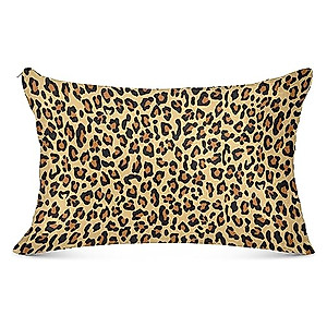 Yellow Camouflage Leopard Pillow Cases King Size Velvet Pillow Covers Super Soft Decorative Pillowcase with Zipper for Women Men Bedroom Sofa Couch