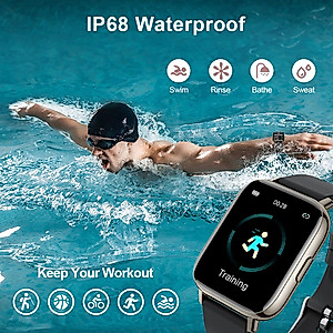 Motast Smart Watch 2022 Watches for Men Women, Fitness Tracker 1.69" Touch Screen Smartwatch Fitness Watch Heart Rate Monitor/Pedometer/Sleep Monitor, IP67 Waterproof Activity Tracker for Android iOS